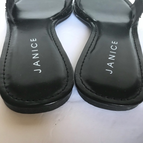 Janice | Shoes | Janice Black Open Toe Slip On Slides Sandals New ...